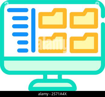 browse folder color icon vector illustration Stock Vector Image & Art ...