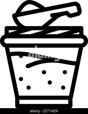 ghee milk product dairy line icon vector illustration Stock Vector ...