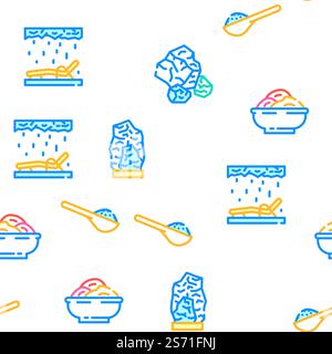 salt sea food crystal powder icons set vector Stock Vector Image & Art ...