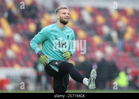 Vítězslav Jaroš of Liverpool in the pregame warmup session during the ...