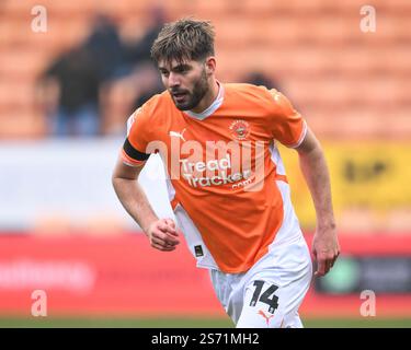 Tom Bloxham of Blackpool during the Sky Bet League 1 match Lincoln City ...