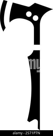tactical axe hatchet glyph icon vector illustration Stock Vector Image ...