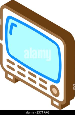 tv retro television device isometric icon vector illustration Stock ...