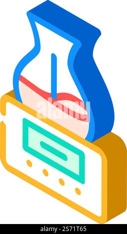 transparent wine glass isometric icon vector illustration Stock Vector ...