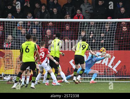 Fleetwood Town's Ronan Coughlan scores his sides first goal during the ...