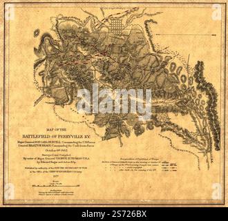 Map of the battlefield of Perryville, Ky. 1877 by Ruger Edward., Kilp ...