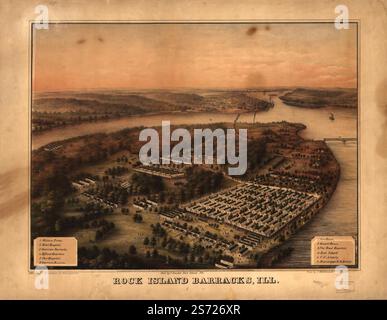 Rock Island Barracks, Ill. 1864 by Speidel C Stock Photo - Alamy