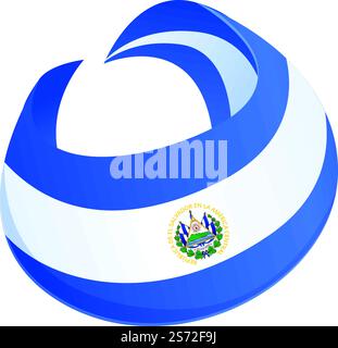 El Salvador independence icon cartoon vector. Flag day. Republic emblem ...