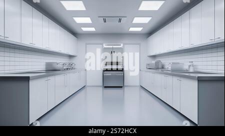 Spotless and Fully Equipped Industrial Kitchen Ready for Professional ...