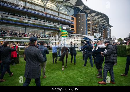 Trainer Nicky Henderson after Jonbon ridden by James Bowen won the ...