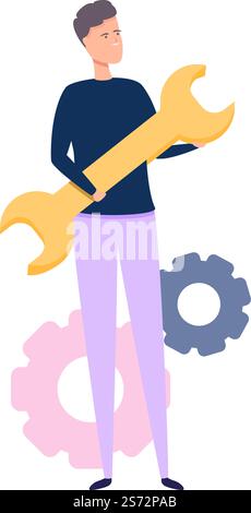 Benchmark testing key icon cartoon vector. Bets quality. Test product ...