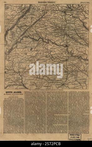 Map illustrating General Grant's campaign in Virginia Stock Photo - Alamy