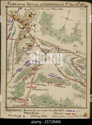 Plan of the Battle of Dranesville Va Decr 20th 1861 Stock Photo - Alamy