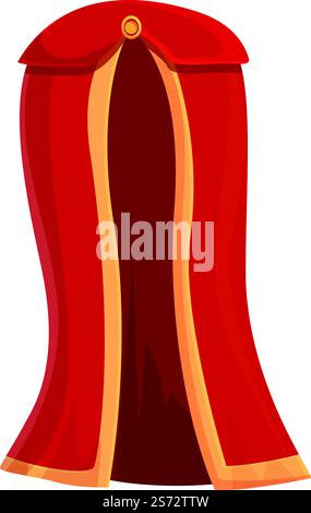 Red king cloak icon cartoon vector. Vampire cape. Super hero Stock ...