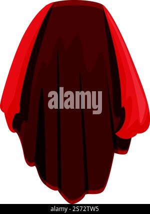 Cover cloak icon cartoon vector. Vampire hero. Red mantle Stock Vector ...