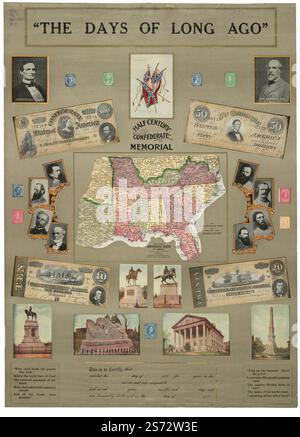 Map of the Confederate States of America. 1910 by Lee Fitzhugh Stock ...