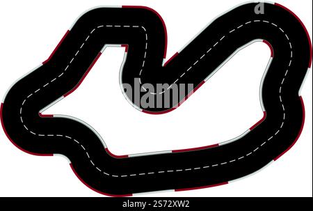 Start racetrack icon cartoon vector. Circuit race. Track road Stock ...