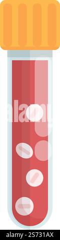 Doping blood test tube icon cartoon vector. Sport medicine. Stop ...