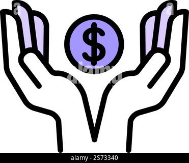 Take app icon outline vector. Online money. Digital mobile Stock Vector ...