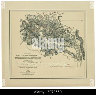 Map of the battlefield of Perryville, Ky. : Major General Don Carlos ...