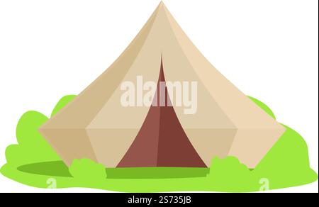 Rain tent icon cartoon vector. Glamping house. Nature forest Stock ...