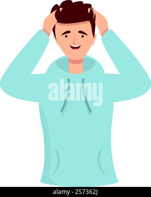Wow person icon cartoon vector. Happy man. Excited fast Stock Vector ...