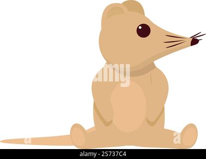 Relax shrew icon cartoon vector. Farm animal. Asian zoo Stock Vector ...