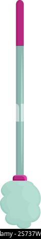 Small toilet brush icon cartoon vector. Clean bowl. Cleaner broom Stock ...