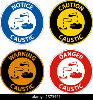 Danger Caustic Symbol Sign On White Background Stock Vector Image & Art ...