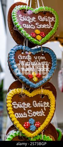 Different heart shaped cookies on pink background, closeup. Valentines ...