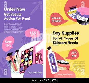 Buy supplies for all skin types, cosmetics ads Stock Vector Image & Art ...