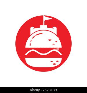 Burger castle vector logo design. Fort burgher logo design Stock Vector ...