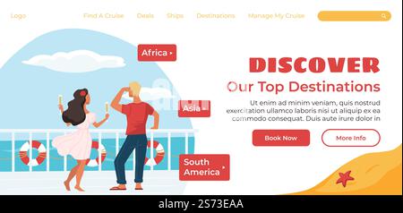 Discover our top destinations, book tour online Stock Vector Image ...
