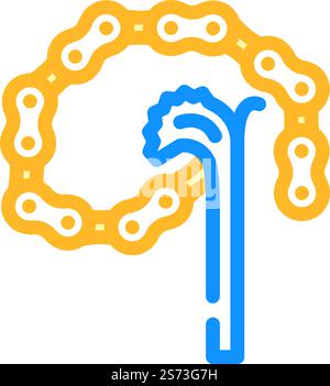 chain wrench tool color icon vector illustration Stock Vector Image ...