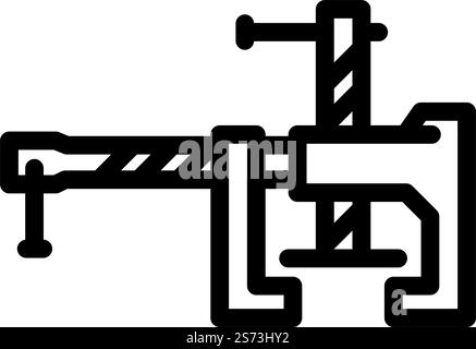 cabinetry clamp line icon vector illustration Stock Vector Image & Art ...