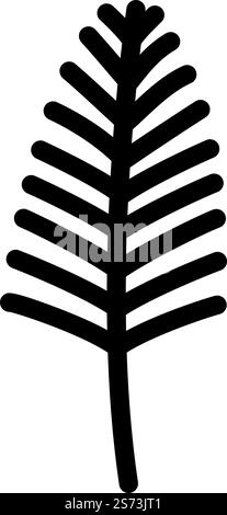 areca palm tropical leaf line icon vector illustration Stock Vector ...