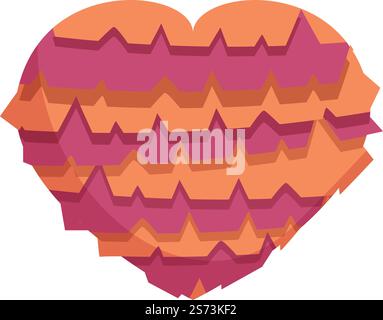 Heart pinata icon cartoon vector. Cute candy. Holiday party Stock ...