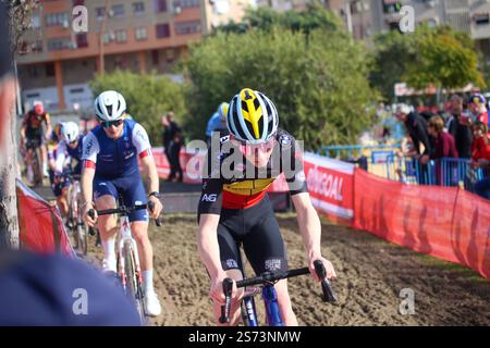Belgian Arthur van den Boer pictured in action during the Under 23 men ...