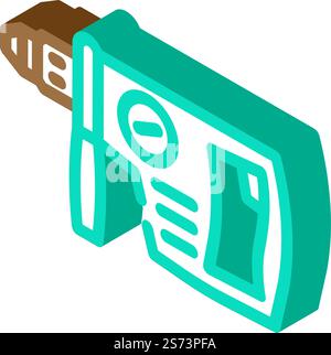 Drill machine icon isometric vector. Construction equipment. Rig ...