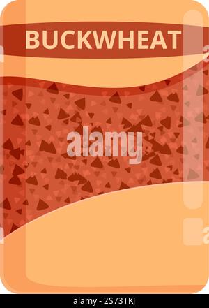 Buckwheat pack icon cartoon vector. Cereal plant. Raw pile Stock Vector ...