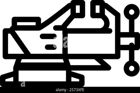 swivel base bench vice line icon vector illustration Stock Vector Image ...
