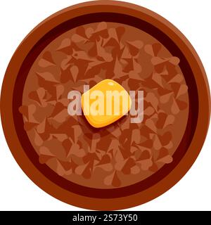 Food buckwheat icon cartoon vector. Cereal plant. Flower pile Stock ...