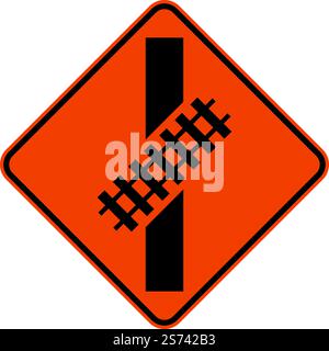 Skewed Crossing Symbol Railroad Sign Stock Vector Image & Art - Alamy