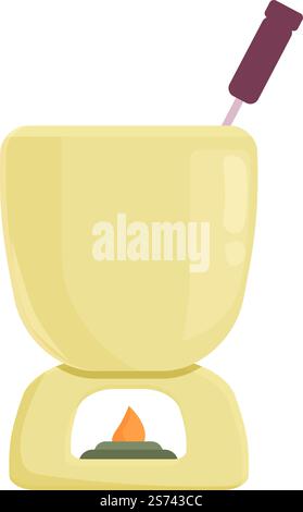 dinner fondue cartoon vector illustration Stock Vector Image & Art - Alamy