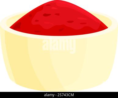 Red pepper powder icon cartoon vector. Spice food. Tumeric spice Stock ...