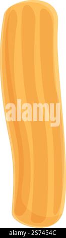 Crunchy churro icon cartoon vector. Spanish food. Cute caramel Stock ...