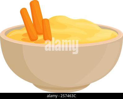 Hummus food icon cartoon vector. Plate olive. Salad snack Stock Vector ...