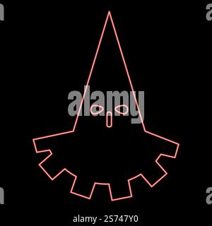 Neon executioner hangman red color vector illustration image flat style ...