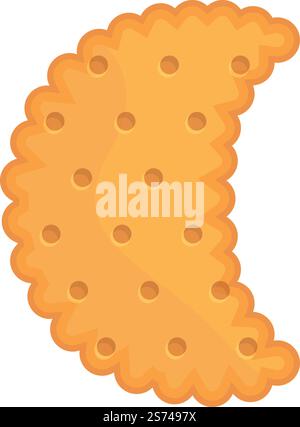 Moon cracker icon cartoon vector. Cookie food. Sweet paper Stock Vector ...