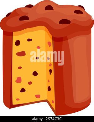 Panettone idea cake icon cartoon vector. Italian bread. Food chocolate ...
